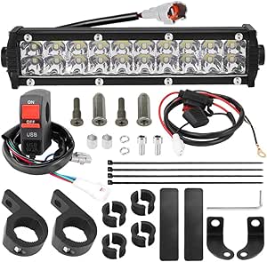 Amazon.com: Dirt Bike Light Bar Kit USB switch + Mounting Bracket ...