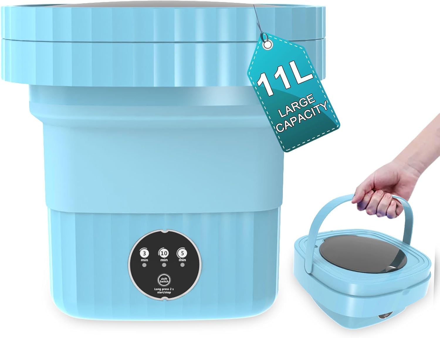 Amazon.com: Portable Washing Machine, Mini Foldable Washer with Spin ...