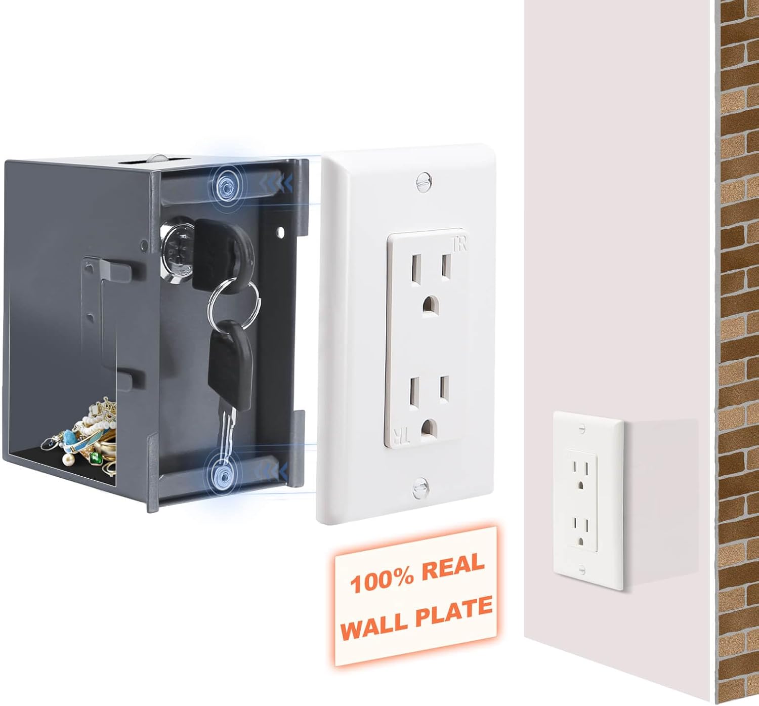 Aspireartisans Hidden Wall Safe, Hidden Compartment Items, Key Lock ...