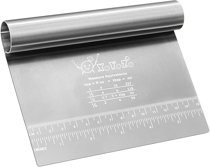 Amazon.com: Bench Scraper Dough Pastry Cutter Stainless Steel Blade ...