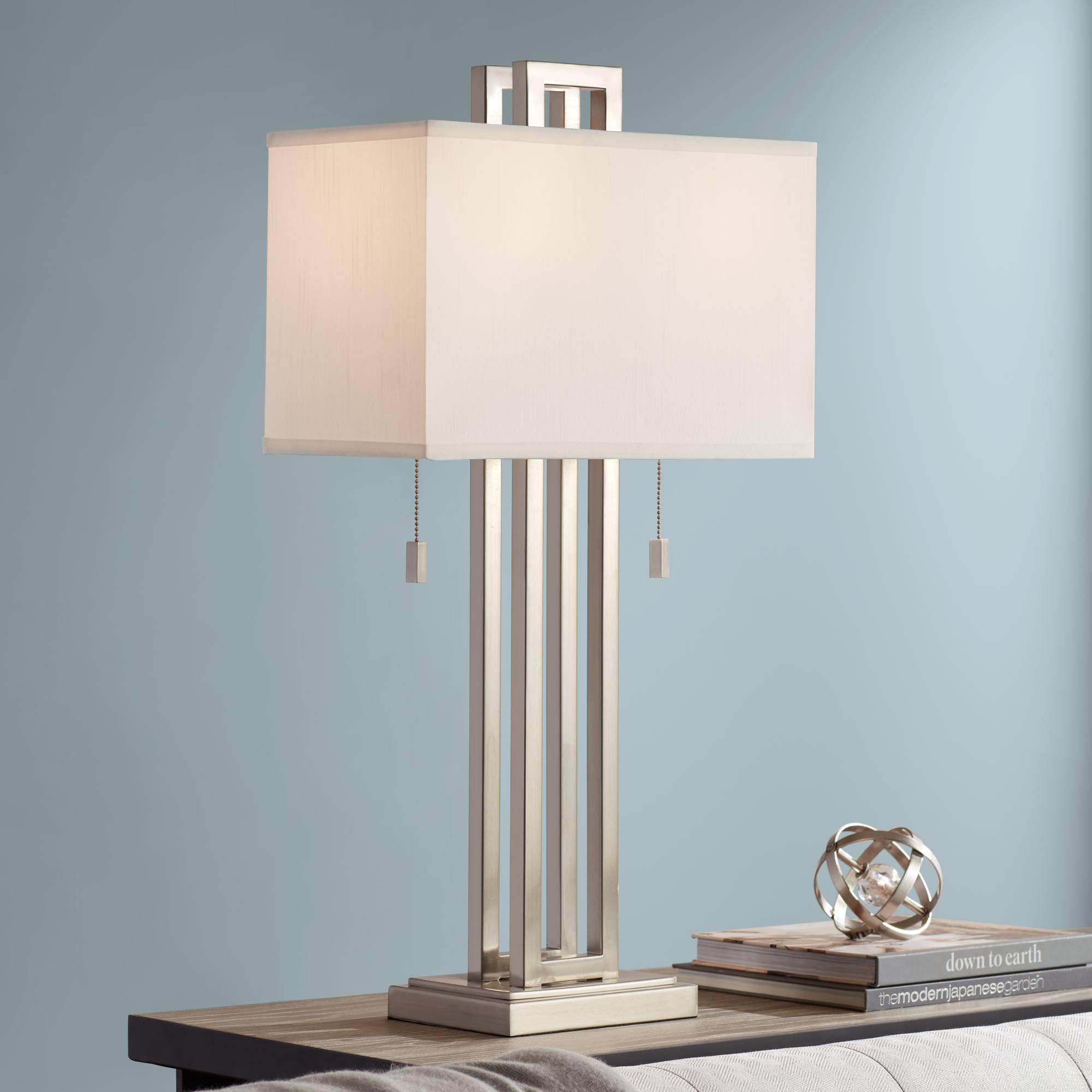 Possini Euro Design Gossard Modern Table Lamp 30" Tall Brushed Nickel ...