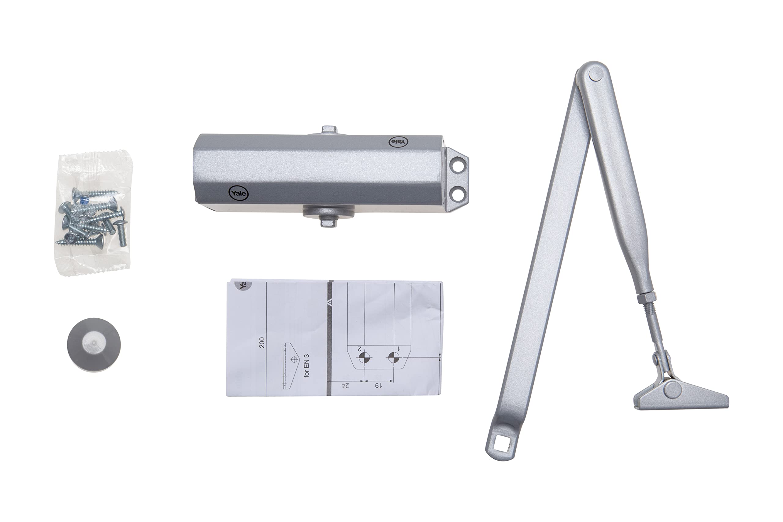Yale 5500-0001-50 Door Closer for Doors with Normal Arm White 5500 ...