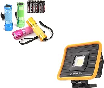EverBrite 4-Pack Mini LED Aluminum Flashlight 1000 LM COB Work Light ...