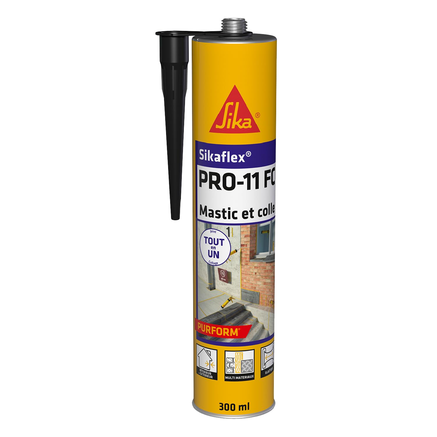 SIKA - Mastic-colle multi-usages - Sikaflex PRO 11 FC Purform, Noir ...