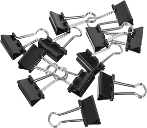 Amazon.com : HOMSFOU 12pcs Large Binder Clips Heavy Duty Iron Document ...