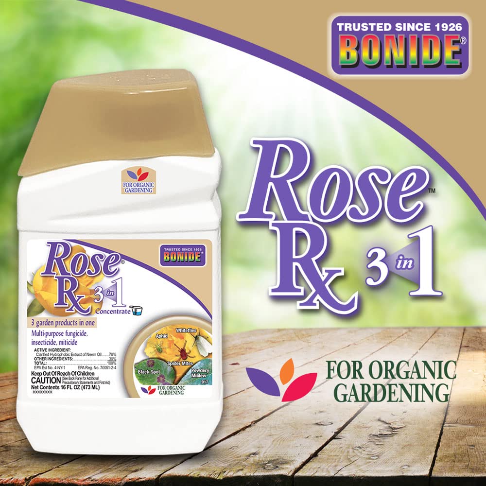 Bonide Rose Rx Multi-Purpose Fungicide, Insecticide and Miticide, 16 oz ...
