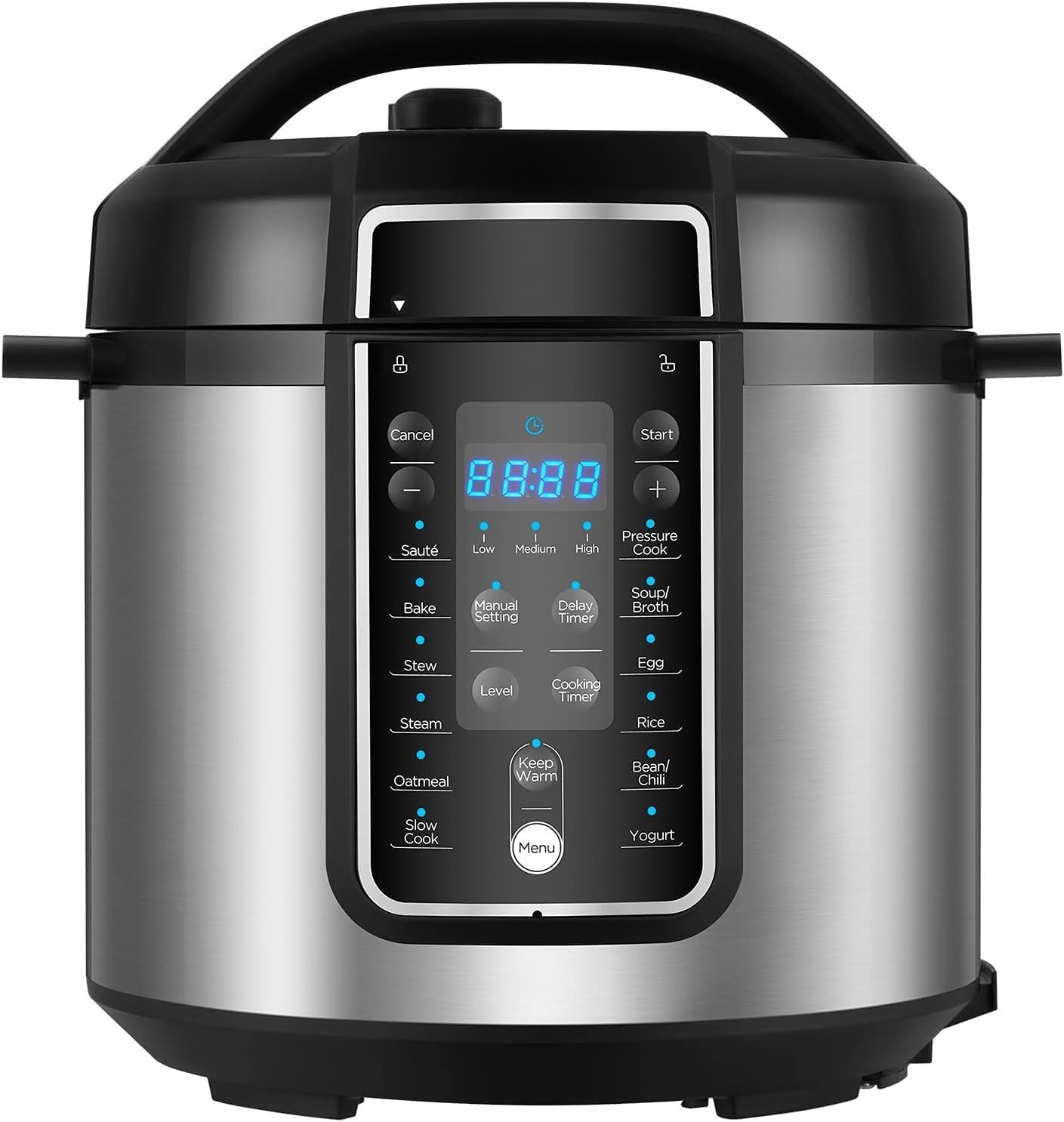 Amazon.com: 6 Quart Pressure Cooker with 12 Presets, Rice Cooker ...