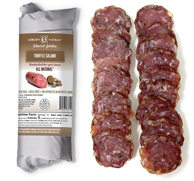 Amazon.com: Giorgio’s Naturals Handcrafted Dry-Aged Salami – Truffle ...