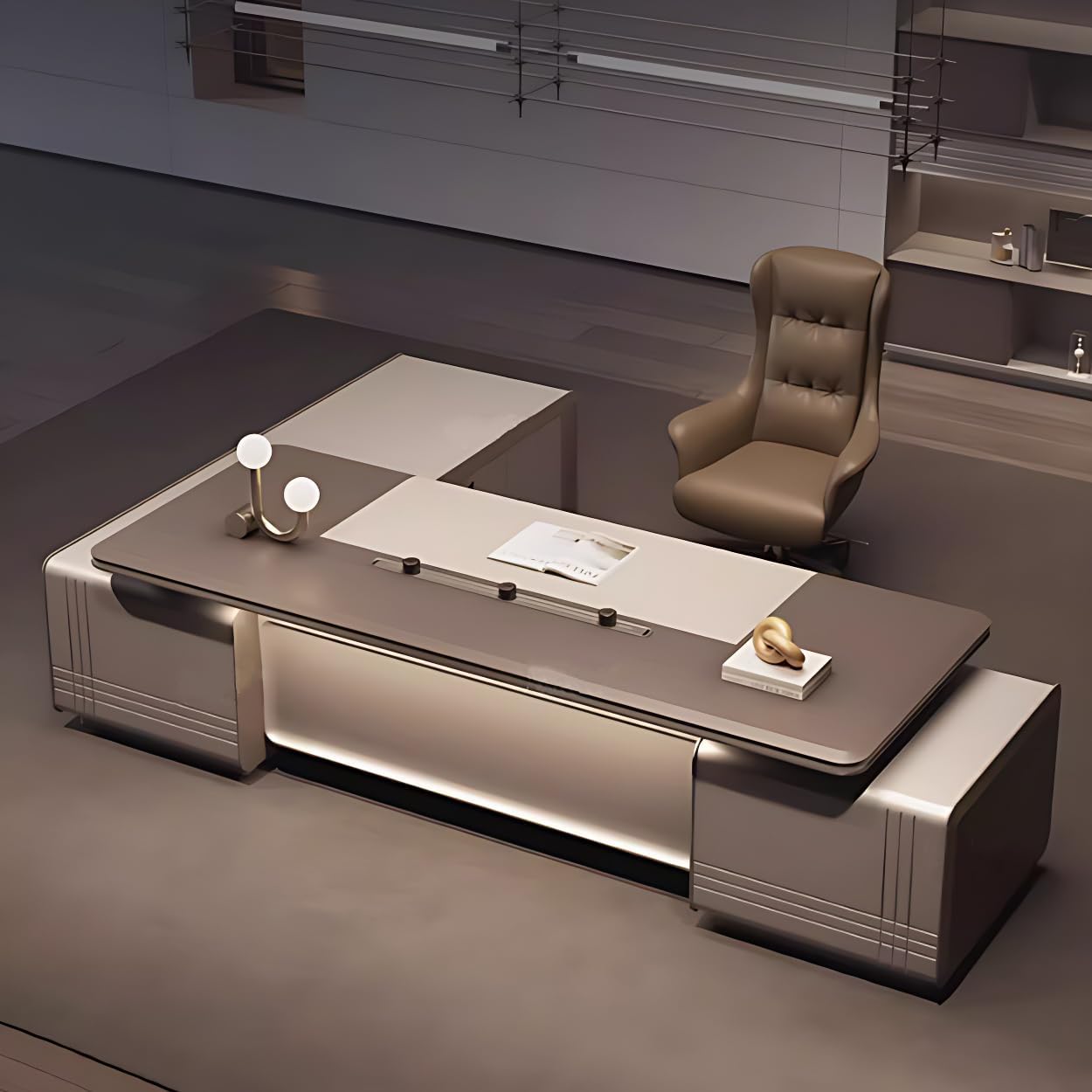 Amazon.com: 76IN Luxurious Executive Desk - Executive Office Desk with ...