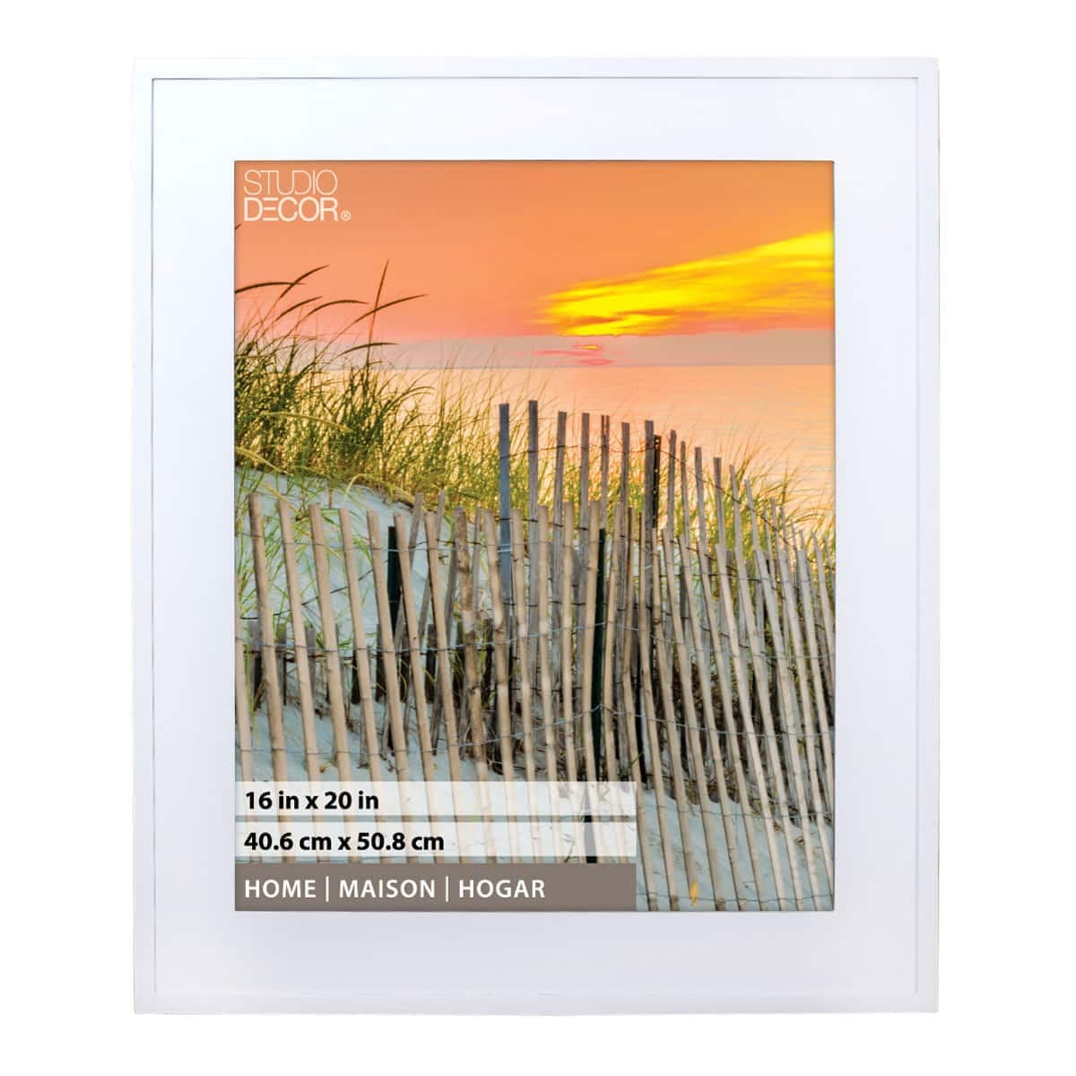 Amazon.com - 16" x 20" White Hampton Frame, Home Collection By Studio Décor - Includes Pre ...