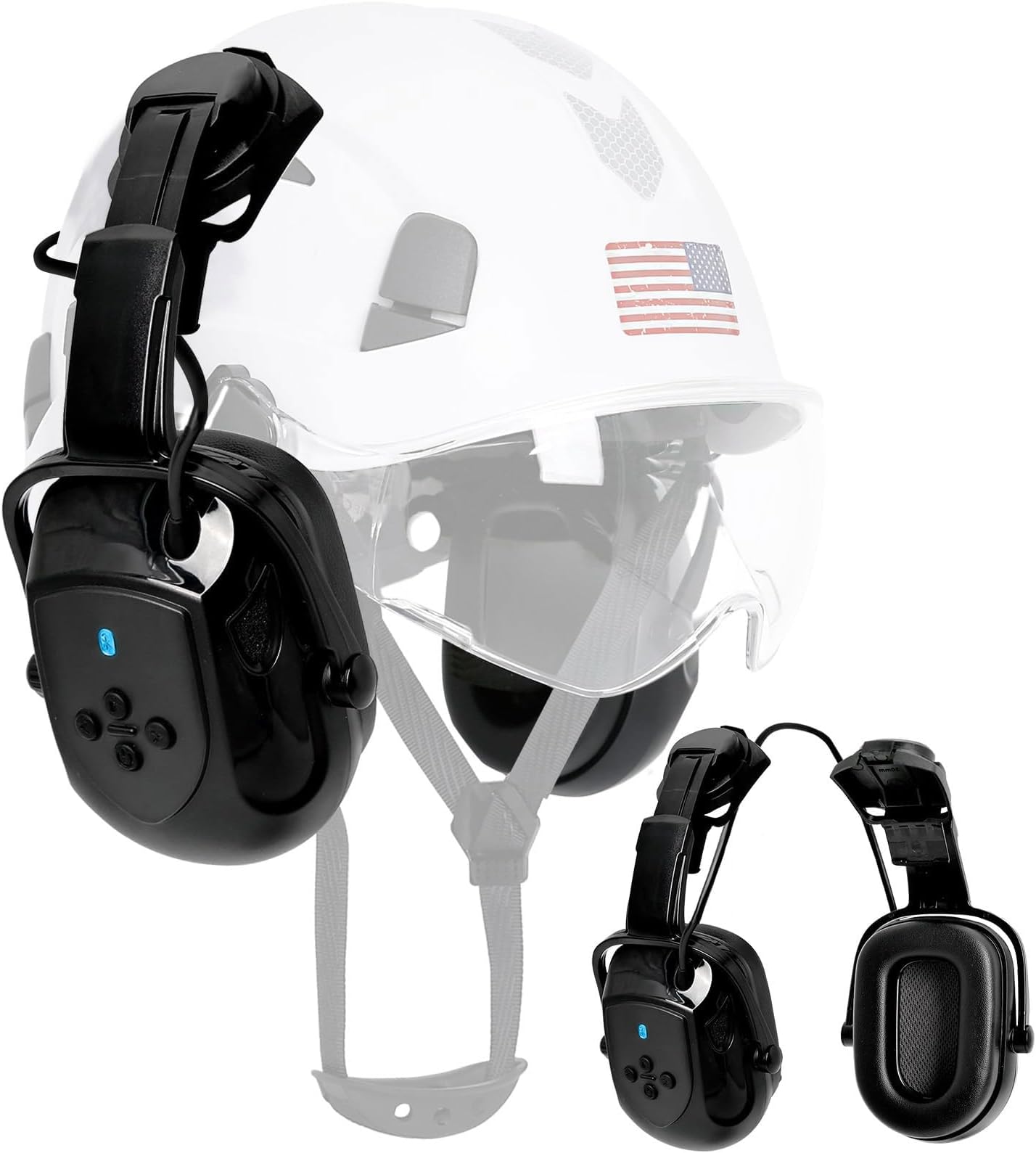 Aolamegs Safe Hard Hat Bluetooth Ear Muffs, CE EN352-1 SNR 26db ...