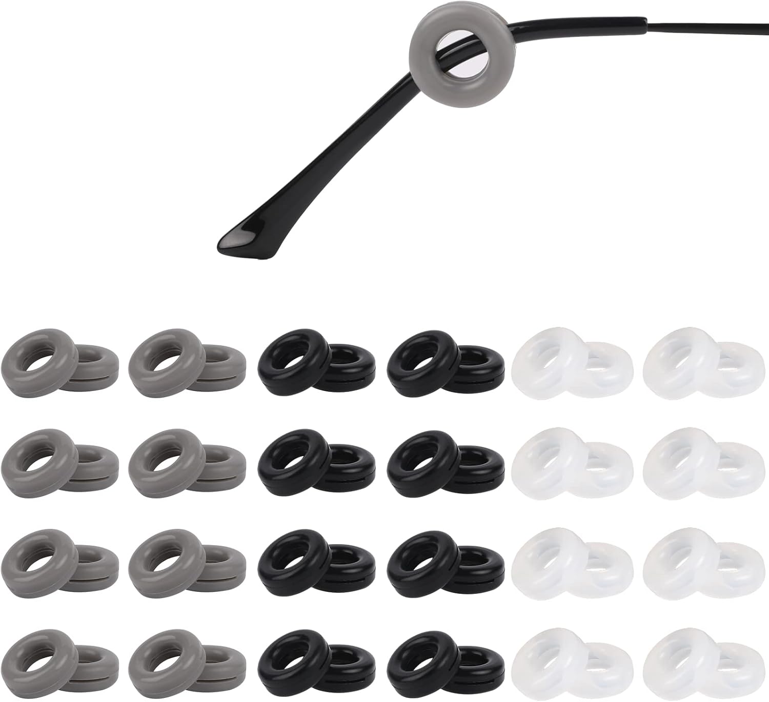 Amazon.com: 24 Pcs Round Glasses Ear Cushion Silicone Glasses Ear Grip ...
