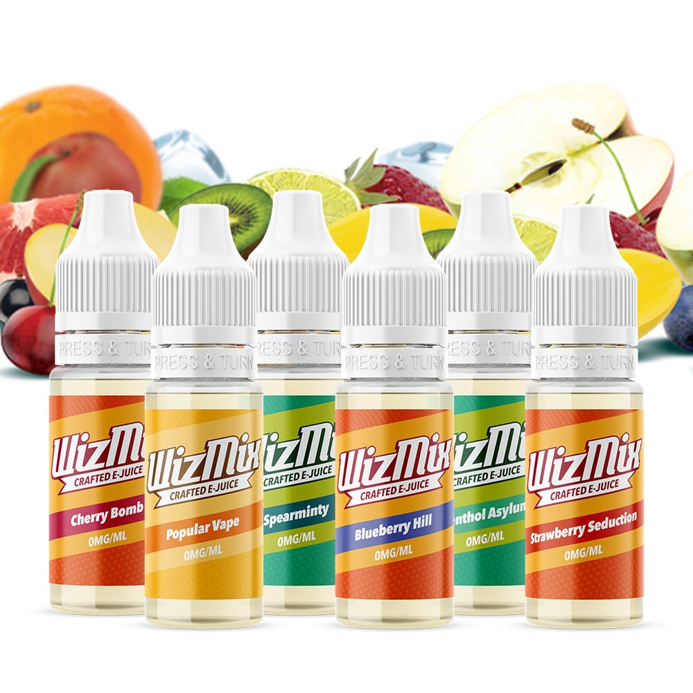 Vape Liquid by Wizmix | 6 Pack Vape Juice 10ml Full Flavour Premium E ...