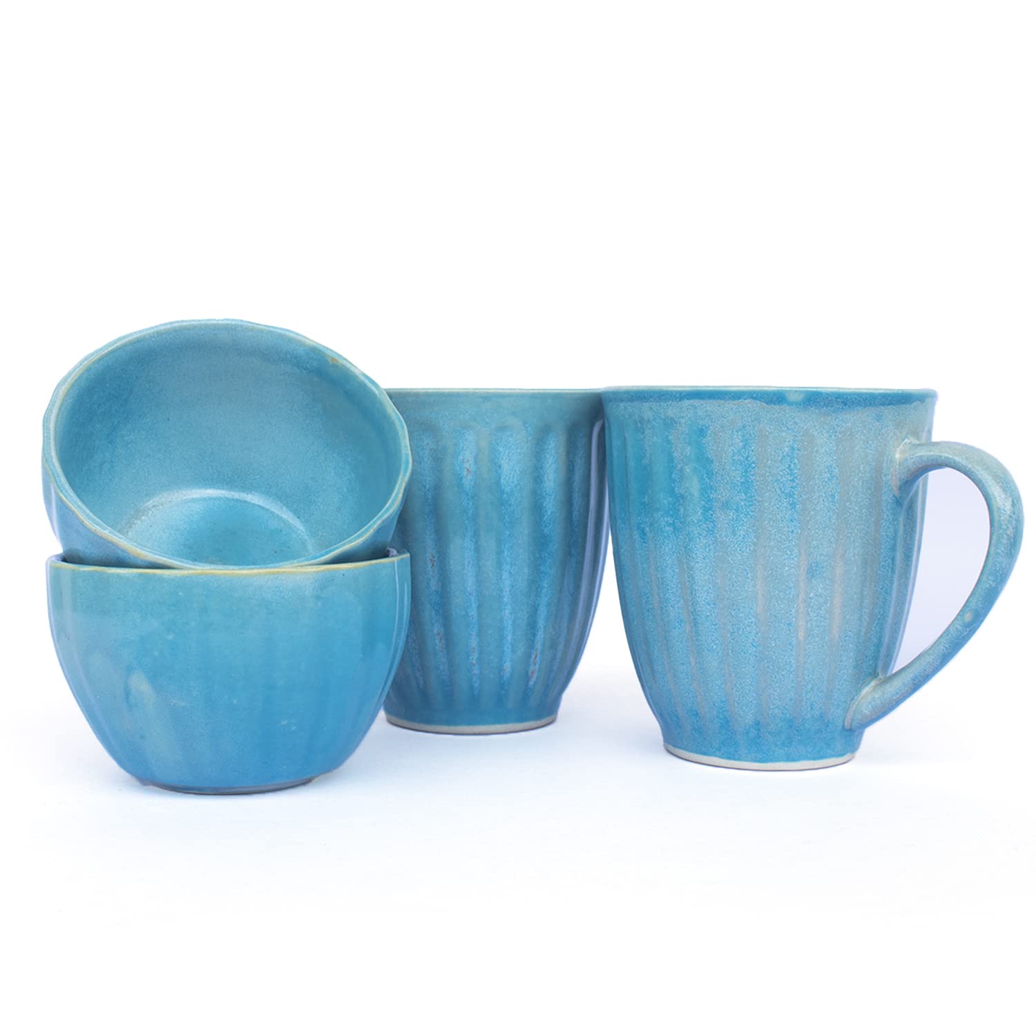 Buy Creative Glut Stylish Ceramic Coffee Mugs with Bowls Handmade ...