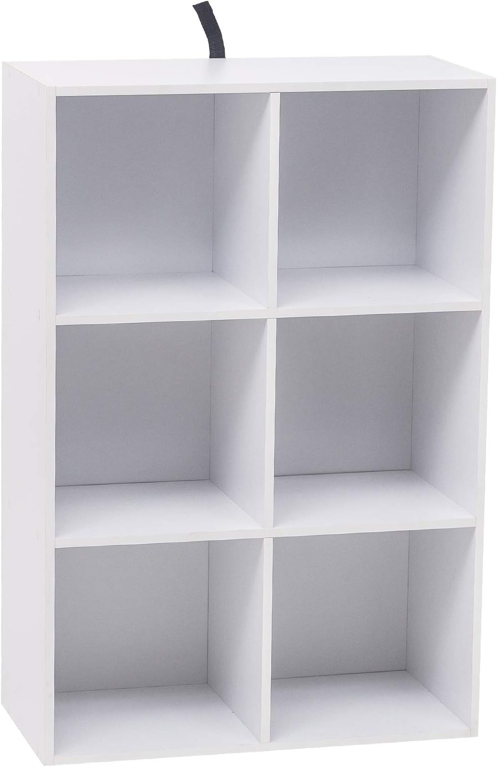 WOLTU Bookcase, White Book Shelf 6 Storage Cubes Unit, Freestanding ...