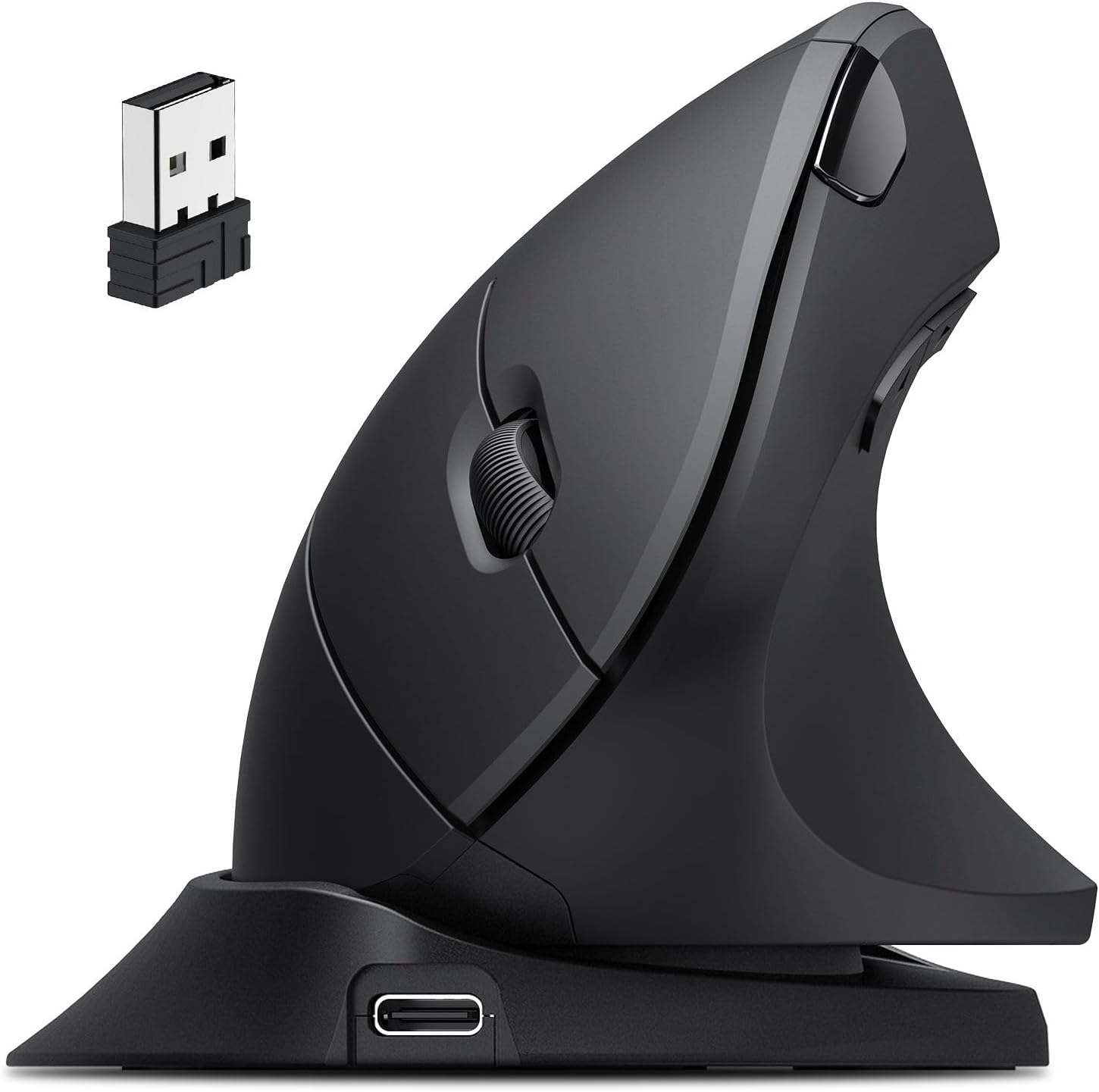 iClever Wireless Vertical Ergonomic Mouse, Rechargeable Mouse Wireless ...