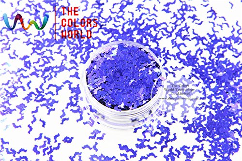 Generic 50g : Classic Blue Color Bat shape Size :5mm Glitter spangles ...