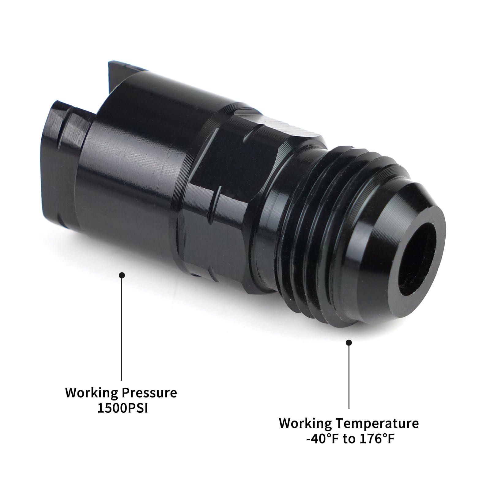 Snapklik.com : 8AN Male To 3/8" Quick-Disconnect Female EFI Fitting ...