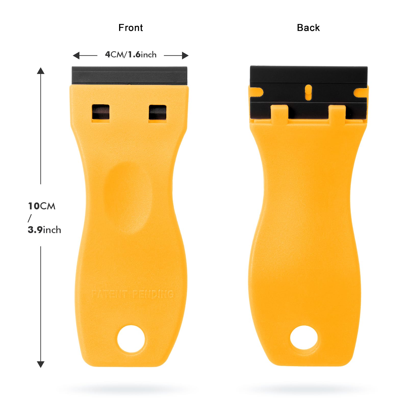 Snapklik.com : FOSHIO 20PCS Yellow Plastic Razor Blade Scraper Tool For ...