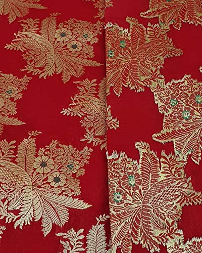 Buy Red Silk Running Fabric For Women at Amazon.in