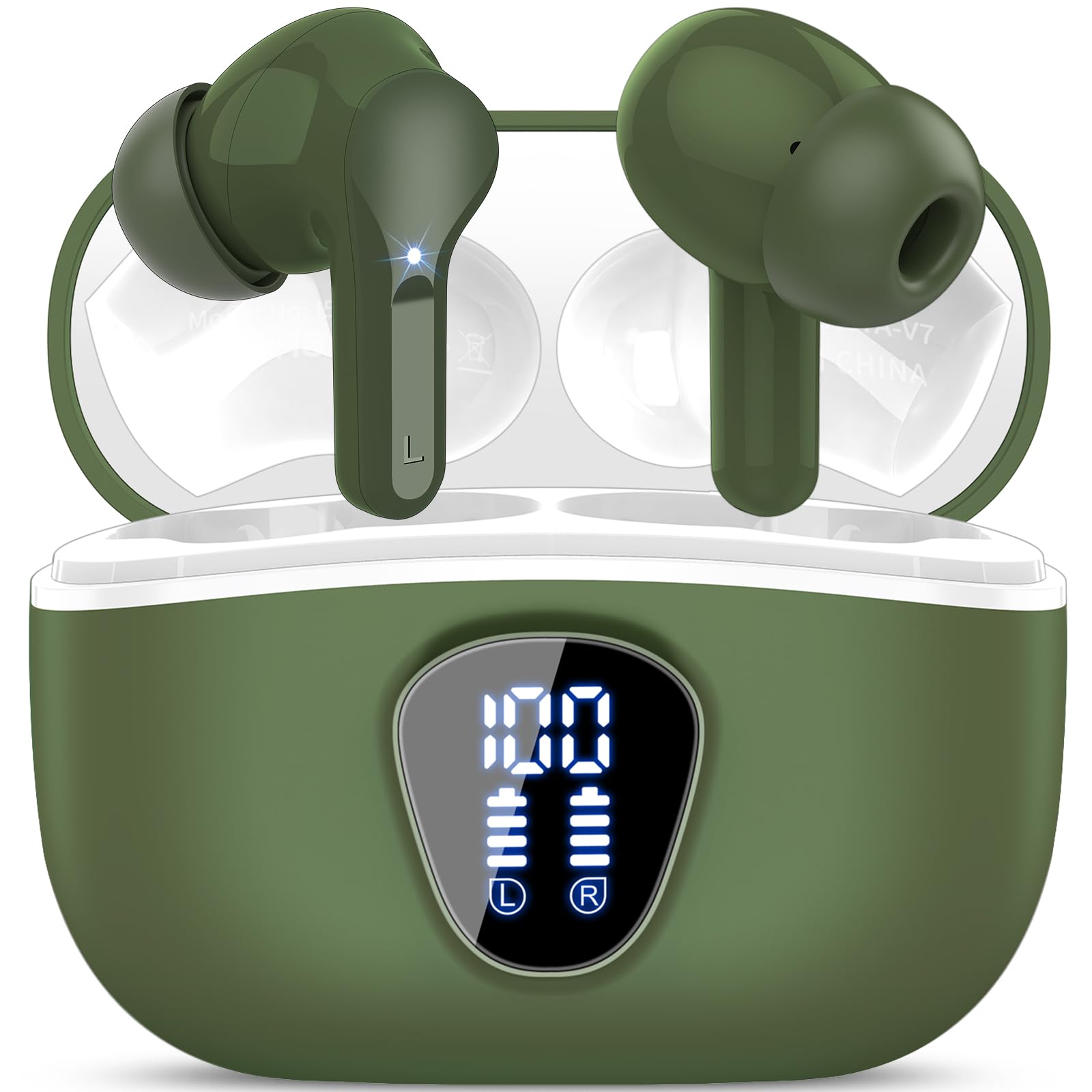Amazon.com: Wireless Earbuds, Bluetooth 5.3 Headphones HiFi Stereo ...