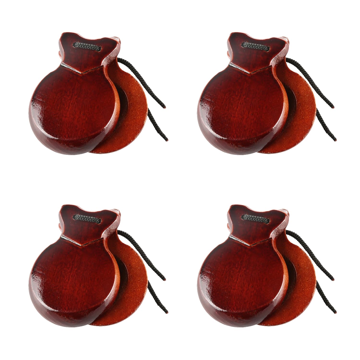 Amazon.com: 2 Pairs Spanish Castanets with String, Traditional Spanish ...