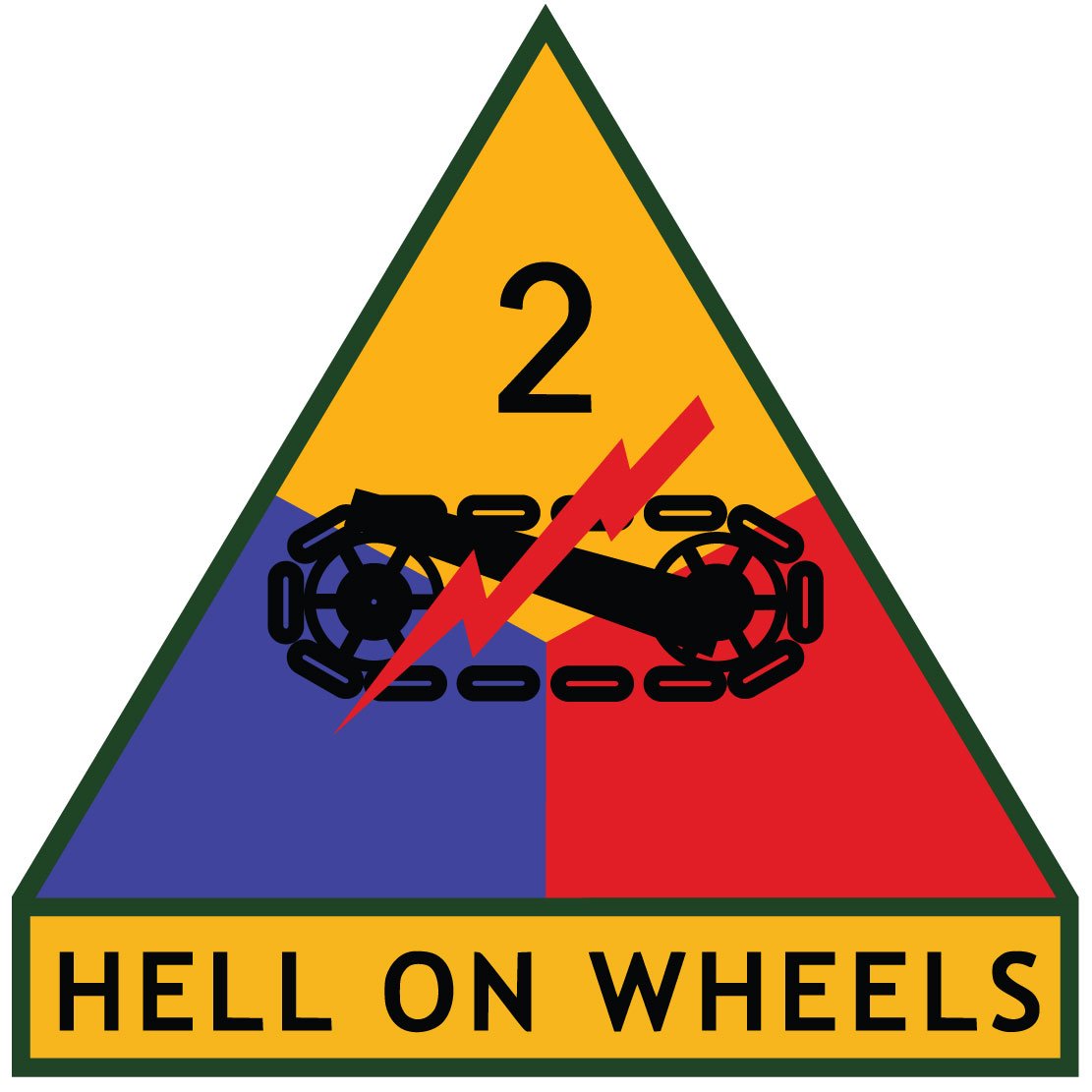 2nd Armored Division Logo US Army 67th Armoured Regt Metal DI Badge