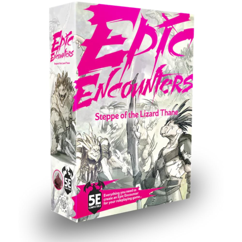 Epic Encounters: Steppe of the Lizard Thane RPG Fantasy Roleplaying Tabletop Game with 20 ...