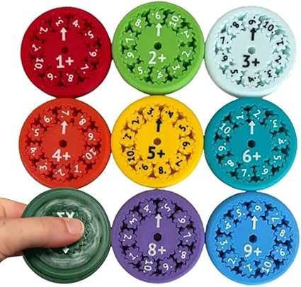 Amazon.com: Math Fidget Spinner, 9 Packs Numbers Addition & Subtraction ...