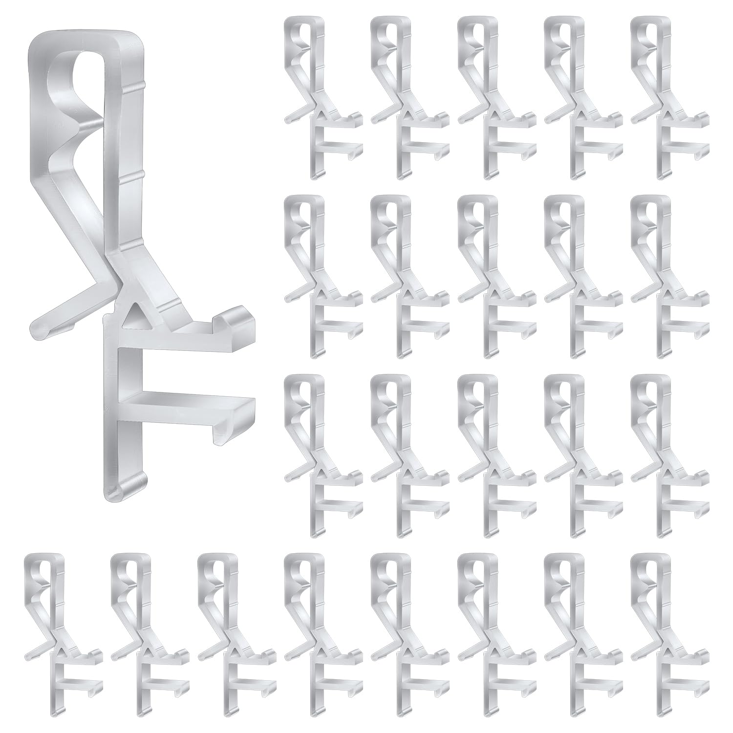 24pcs Clear Valance Clips, Window Blind Clips Replacement Clips Channel ...