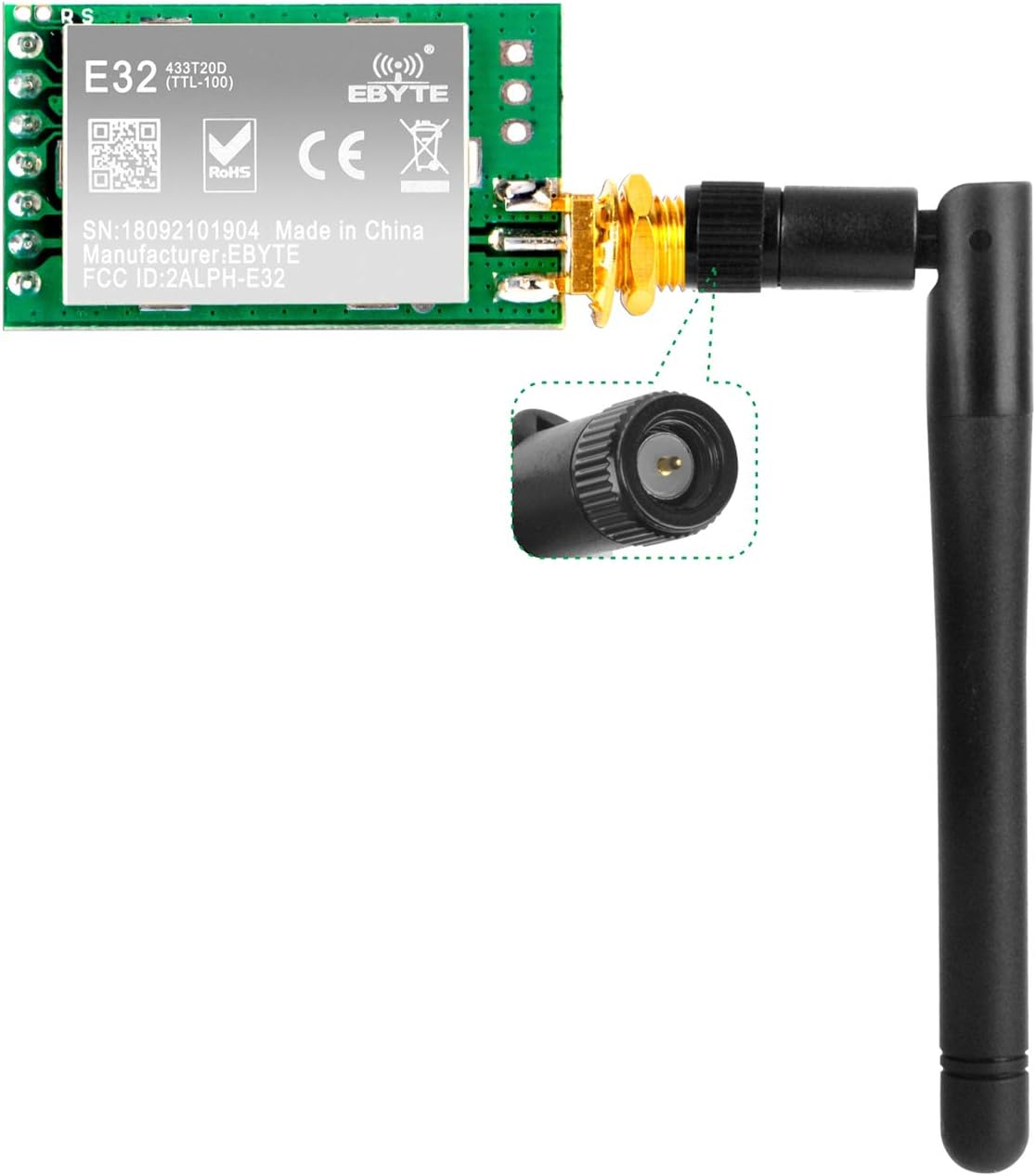 Amazon.com: Gowoops SX1276 LoRa Radio Wireless 862-930MHz 915MHz UART ...