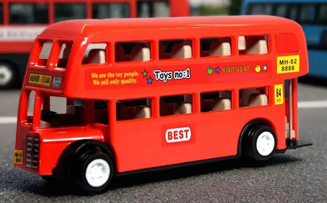 Amazing Pull Back Double Decker Toy Bus For Kids Very | Desertcart INDIA