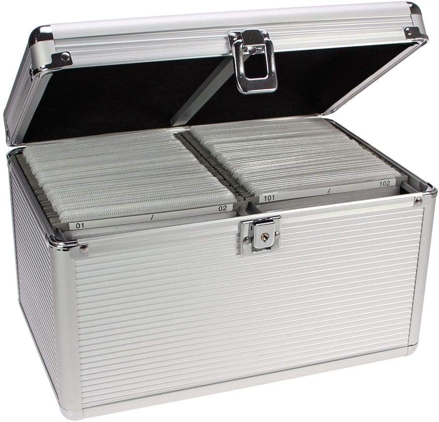 SAFE Albums CD/DVD Storage Aluminium Case holder for up to 200 CD/DVD R ...