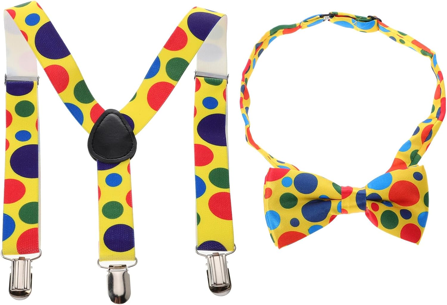 Amazon.com: FRCOLOR 1 Set Dot Bow Tie Belt Clown Suspenders Suspenders ...