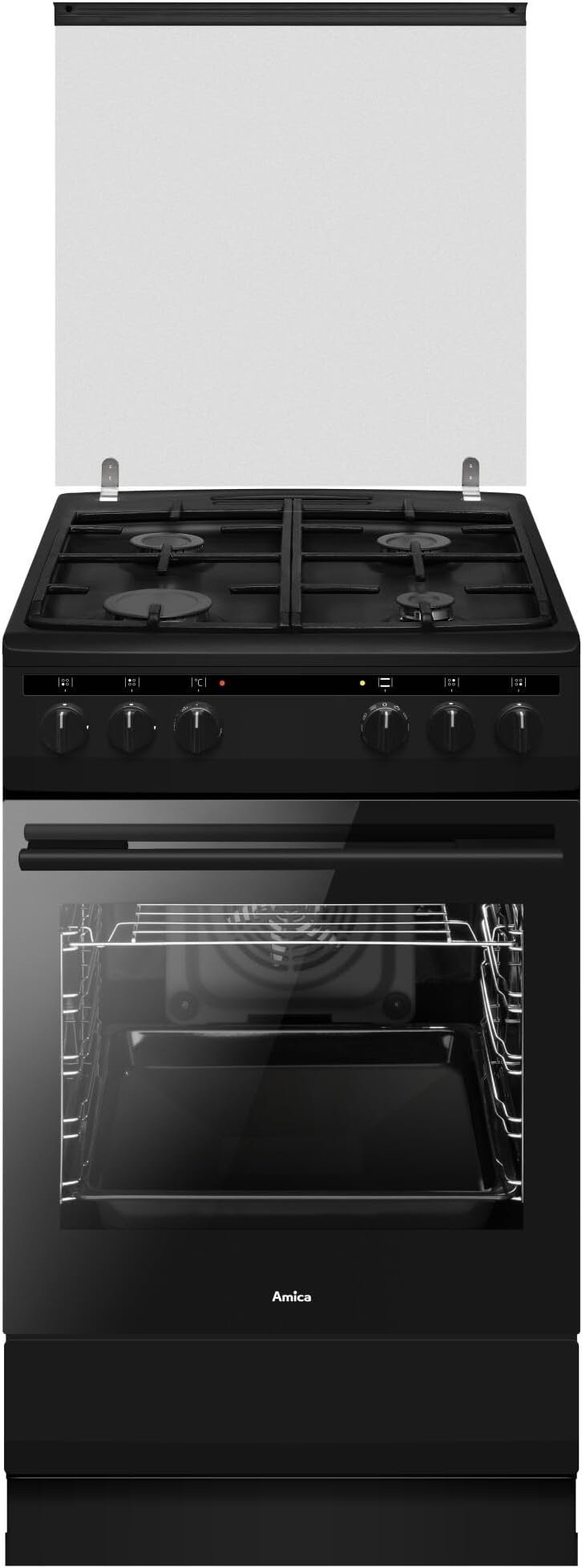 Beko Standherd mit Gaskochfeld 60cm Edelstahl elektro Backofen Grill ...