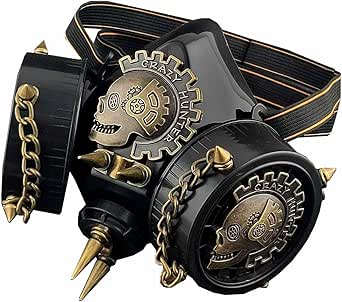 Amazon.com: Rocker Skull Masquerade Steampunk Biker Gothic Gas Mask ...