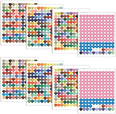 Amazon.com: DQDEDIAN Color Number Stickers, 447 Labels for Diamond ...