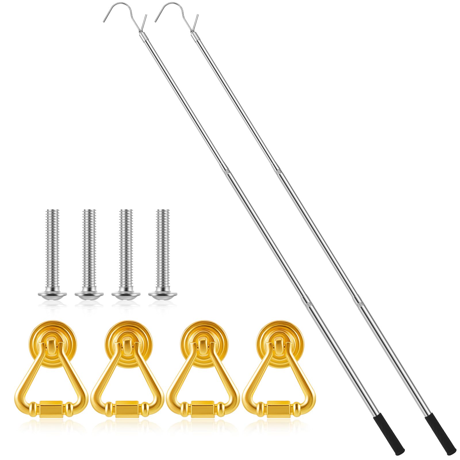 Yaocom 2 Sets Ladder Pull System Kit Include up to 4.92 ft Attic ...