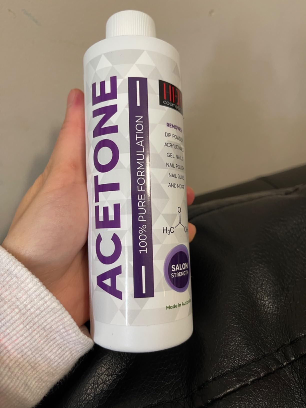 100% Pure Acetone Gel Acrylic Nail Polish Soak Off Remover 250ml ...