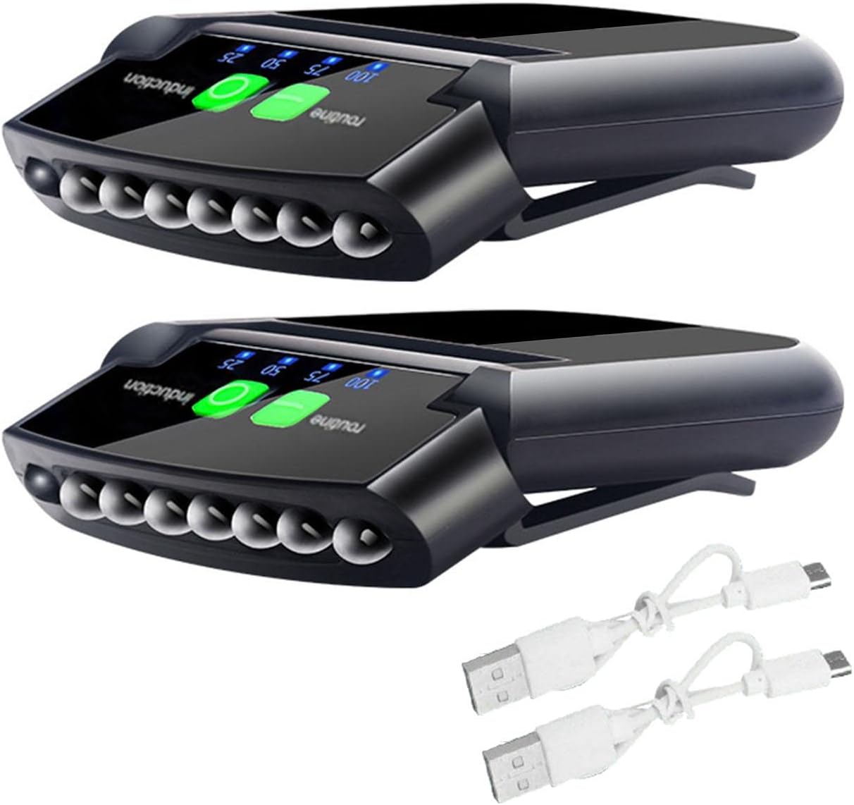 Amazon.com : Xiaokeis 2 Pcs LED Hat Lights Clip On, Cap Light with USB ...