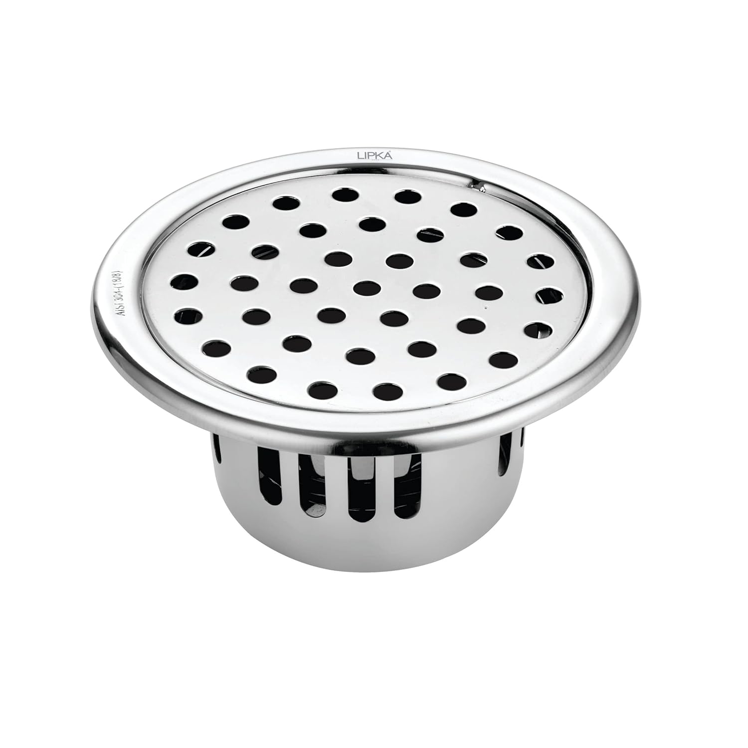 Lipka 304 Grade SS Round Shaped Classic Floor Water Drain With ...