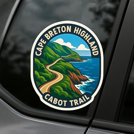 Amazon.com: Cape Breton Highlands Sticker Cabot Trail Scenic Route ...