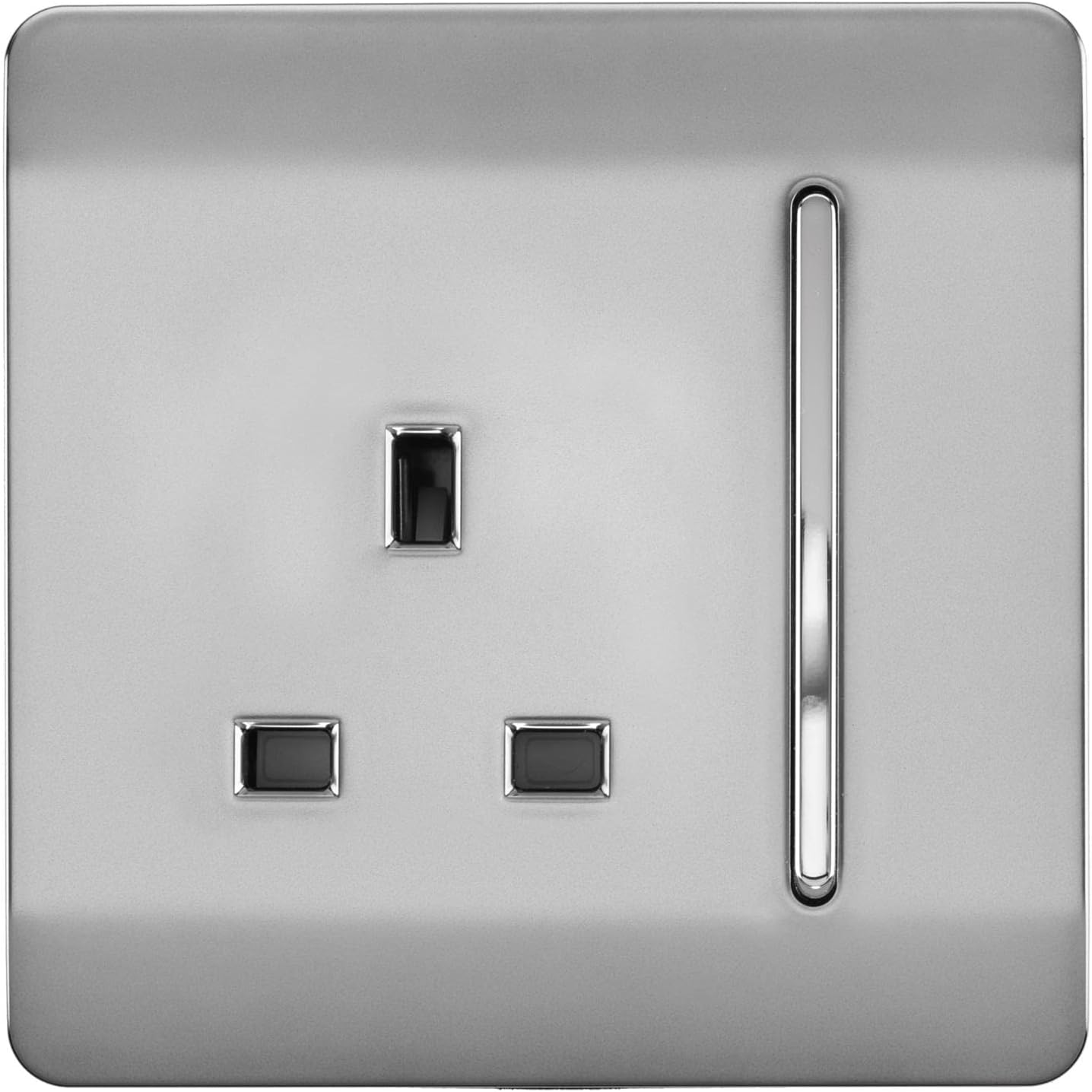 Trendi 1 Gang Artistic Modern Glossy 13 Amp Switched Tactile Plug ...
