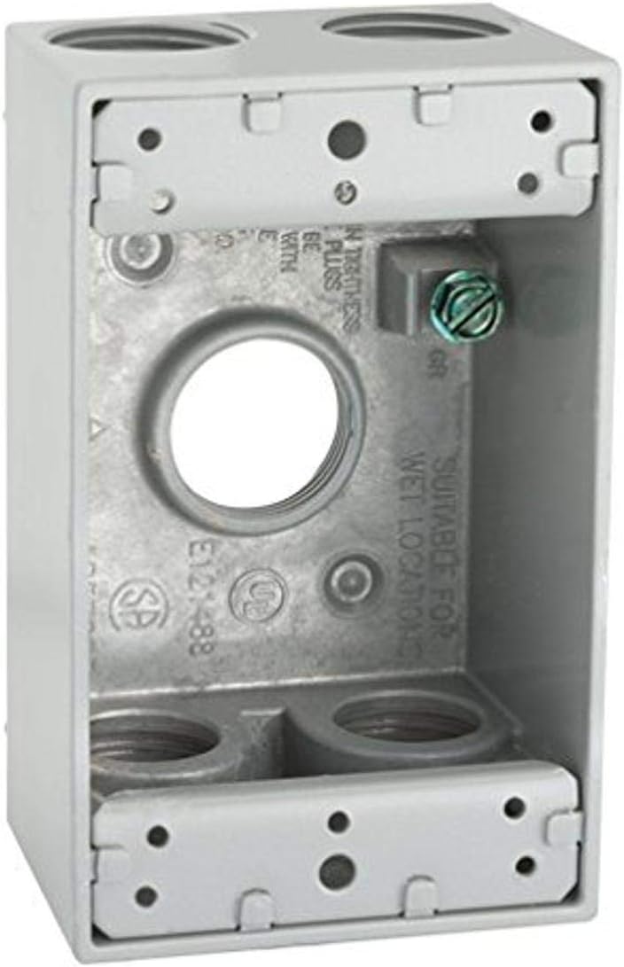 Amazon.com: Hubbell-Raco 5331-0 Weatherproof Box, 1 Gang, 18.3 Cu-in X ...