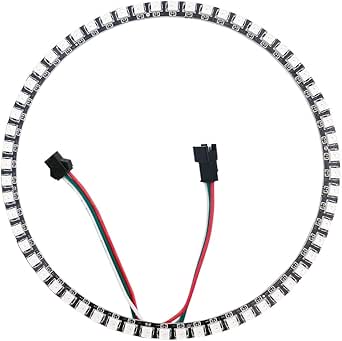 Cleiscry WS2812B 60 LEDs Pixel Ring Addressable Led Modules IC RGB Full ...