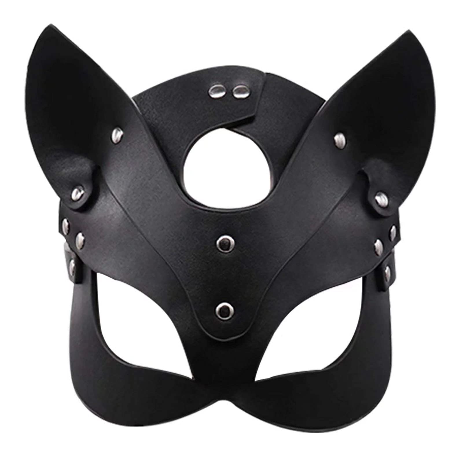 Woman Leather Cat Mask Costume Sex Bunny Fox Masks,Sexy Animal Half ...
