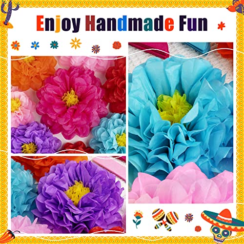 Snapklik.com : 21pcs Fiesta Paper Flowers, Colorful Mexican Paper ...
