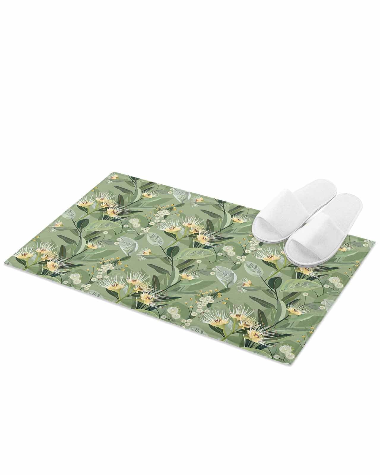Amazon.com: Edwiinsa Tropical Flower Plush Rug Non Slip Bathroom Mat ...