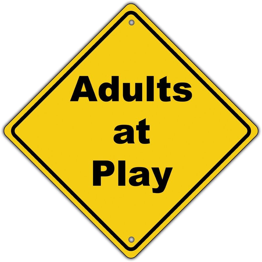 Amazon.com: Slow Adults at Play Crossing Funny Drinking Metal Aluminum ...