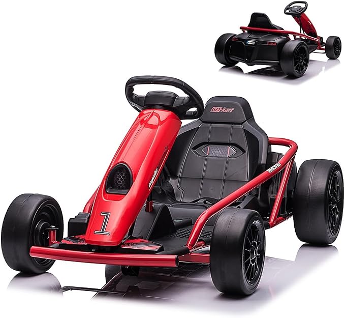 Amazon.com: Ride on Go Kart for Kids, 24V 9Ah Battery Two 300W Motors ...